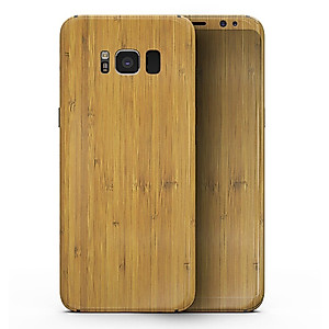 Design Skinz Design Skinz Real Light Bamboo Wood Full-Body Wrap Decal Skin-Kit for The Galaxy S8 Plus