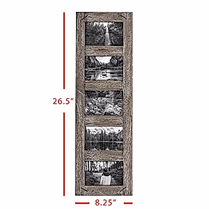 Foreside Home & Garden FFRD06187 4X6 Five Photo Weathered Wood Frame
