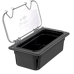 Carlisle FoodService Products 3066103 StorpPlus Third Size Food Pan, Polycarbonate, 4" Deep, Black