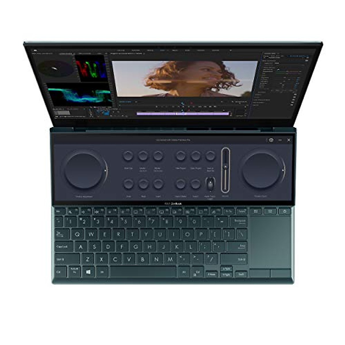 ASUS ZenBook Duo 14 UX482 14” FHD NanoEdge Touch Display, Core i7-1195G7, GeForce MX450, 16GB RAM, 1TB SSD, ScreenPad Plus, Windows 11 Pro, WiFi 6E Celestial Blue, UX482EGR-XB74T