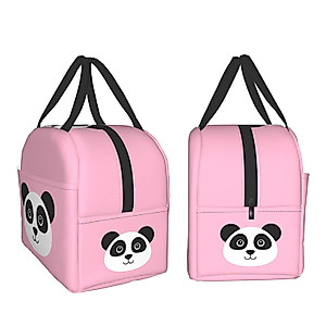 Funny Panda Lunch Box Travel Bag Picnic Bags Insulated Durable Shopping Bag Back To School Reusable Waterproof Bags For Man Woman Girls Boys