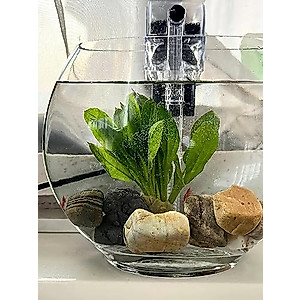 EmmaWu 50 GPH Mini Aquarium Hang-on Filter Ultra-Quiet Betta Fish Turtle Tank Filter