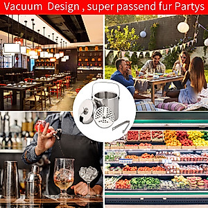 Solid Stainless Steel Ice Bucket for cocktail bar, with Strainer Airtight Lid and Tongs, Well Made Insulated Stainless Steel Double Wall Keep Ice Frozen Longer, Portable and Mini (1.3L)
