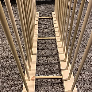 Art Storage Rack - 36" Long x 11" Wide with 24" Tall Dowels - for Art Canvas Storage, Frames, Framed Art, Paintings