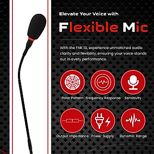 NOVIK NEO FNK 10 Cardioid Condenser Gooseneck Microphone, Directional