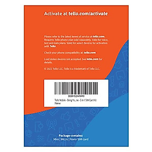 Tello Mobile - Bring Your Own Phone - 3 in 1 GSM SIM Card Kit