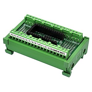 Terminal Block Breakout Board Module for Teensy 3.2, DIN Rail Mount Version