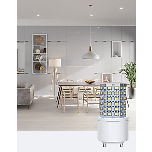 TJBB 4 Pack 10W GU24 LED Light Bulb 2700K Warm White High Brightness for Bathroom Ceiling Fan 13W 18W 23W T2 Spiral CFL Light Replacement, Not dimmable