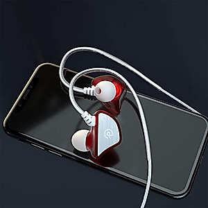 Ulian Heavy bass Earphone Drive Wired Earphones, Noise Reduction, Strong Bass Headphones with Microphone and Call Controller Compatible with iPhone, Android and BlackBerry in-Ear…