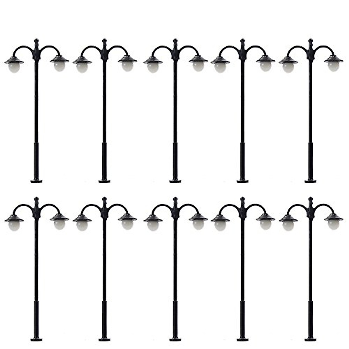 LYM17 10 pcs Model Railway Led Lamppost Lamps Street Lights N Scale 4.5cm 1.77inch 12V New