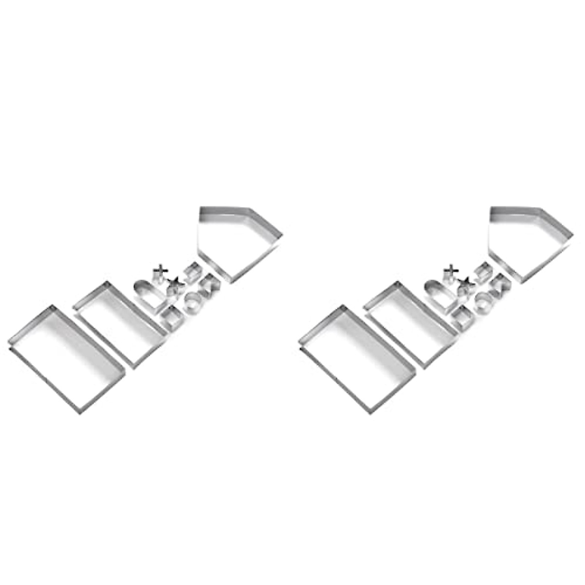 Hemoton 20 Pcs Christmas Baking Cutters Gingerbread House Cookie Cutter Chocolate House Cutter Stainless Steel Cookie Cutter Cookie Molds Christmas Cake Mould Small Cake Mold 3d