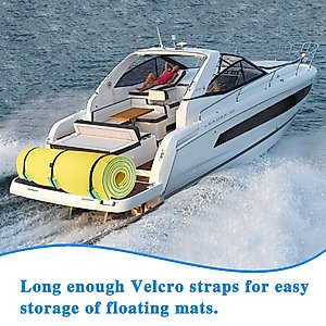 3 Pcs Floating Water Mat Straps, Floating Water Pad Straps Reusable Securing Straps for Storing Mats Up to 18 Feet Long or Shorter, Floating Mat Accessories, Storage Straps (Securing Straps)