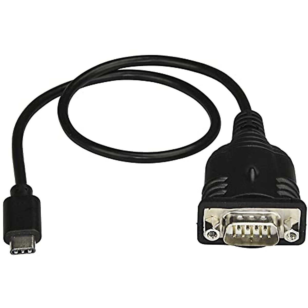 StarTech.com USB C to Serial Adapter Cable 16" (40cm) - USB Type C to RS232 (DB9) Converter Cable - USB-C Serial Cable for PLCs, Scanners, Printers - Male/Male - Windows/Mac/Linux (ICUSB232C)