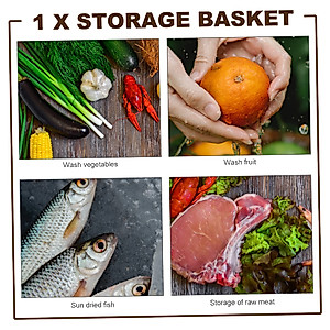 Uonlytech 2 pcs Imitation Rattan Woven Basket bread serving basket snacks container vegetables serving basket rattan baskets woven serving basket round pp wire material re-usable