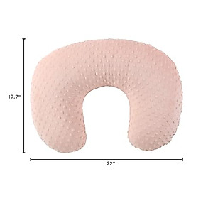 QUENESS Nursing Pillow Cover Breastfeeding Pillow Cases Plush Dot Slipcover (LightPink)