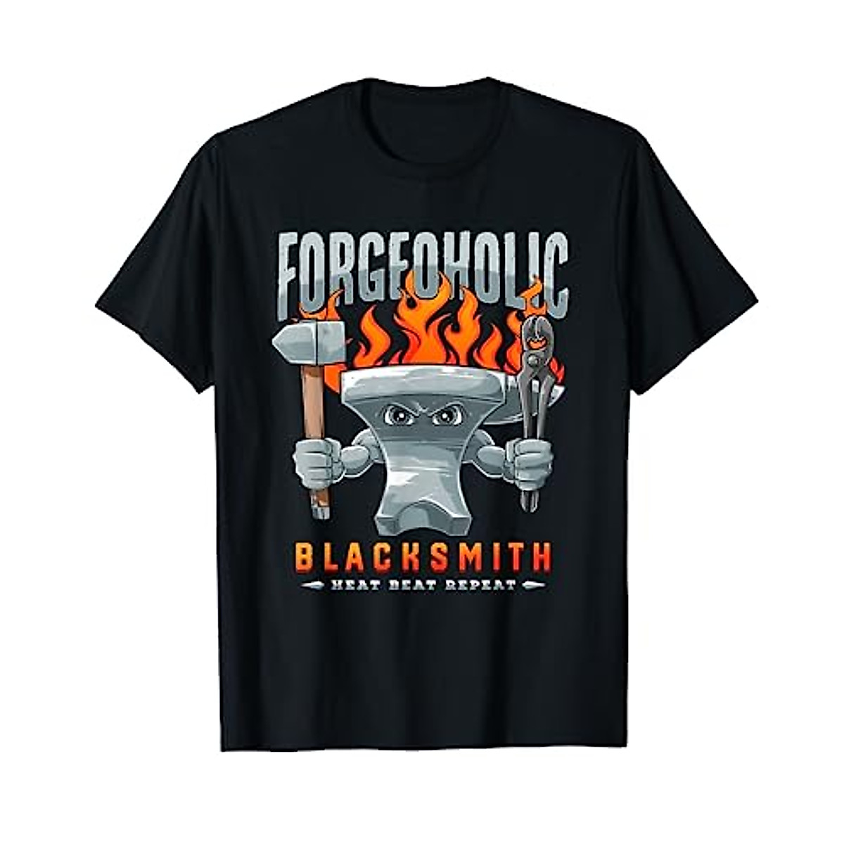 Blacksmith Forge Forgeholic Gift for Smith Hammer Forging T-Shirt