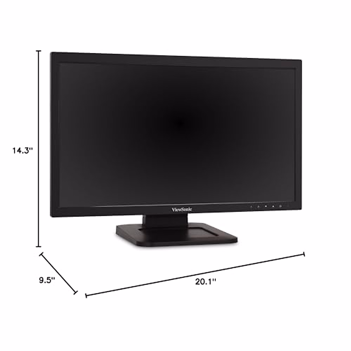 ViewSonic TD2210 22 Inch 1080p Single Point Resistive Touch Screen Monitor with DVI and VGA, Black (Renewed)