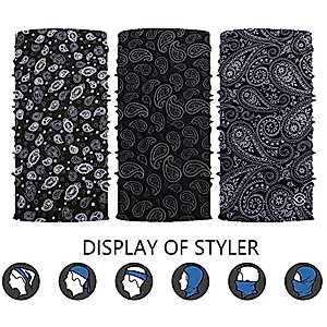 Neck Gaiter Mask Face Scarf Bandana Tube Cover Headwear Balaclava Headband Headwrap for Men and Women