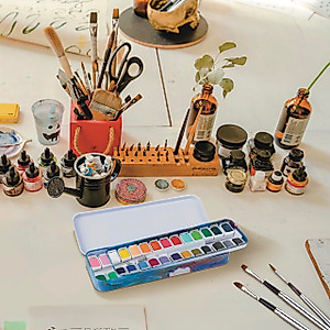 DAHO Tin Pencil Box with World Famous Arts for School, Office, Home, Makeup Storage (Les Nymphéas)