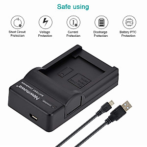 Newmowa NB-5L Replacement Battery (2-Pack) and Portable Micro USB Charger Kit for Canon NB-5L and Canon PowerShot S100, S110, SD790IS, SD850IS, SD870IS, SD880IS, SD890IS, SD970IS, SX200IS, SX210IS