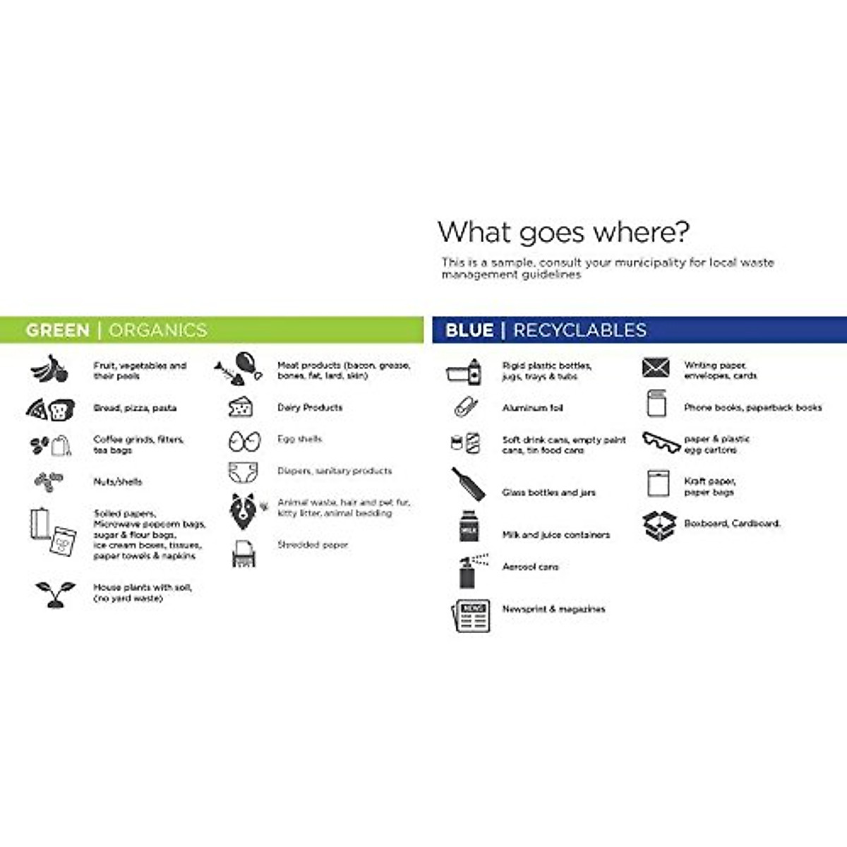 Step N' Sort The 16 Gal. 2-Compartment Stainless Steel Trash and Recycling Bin