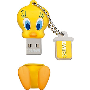 Emtec ECMMD16GL100 - USB 2.0 Flash Drive - 16 GB, 16 Go - Licence Range - L100 Collection - Looney Tunes - Tweety - 3D Gum