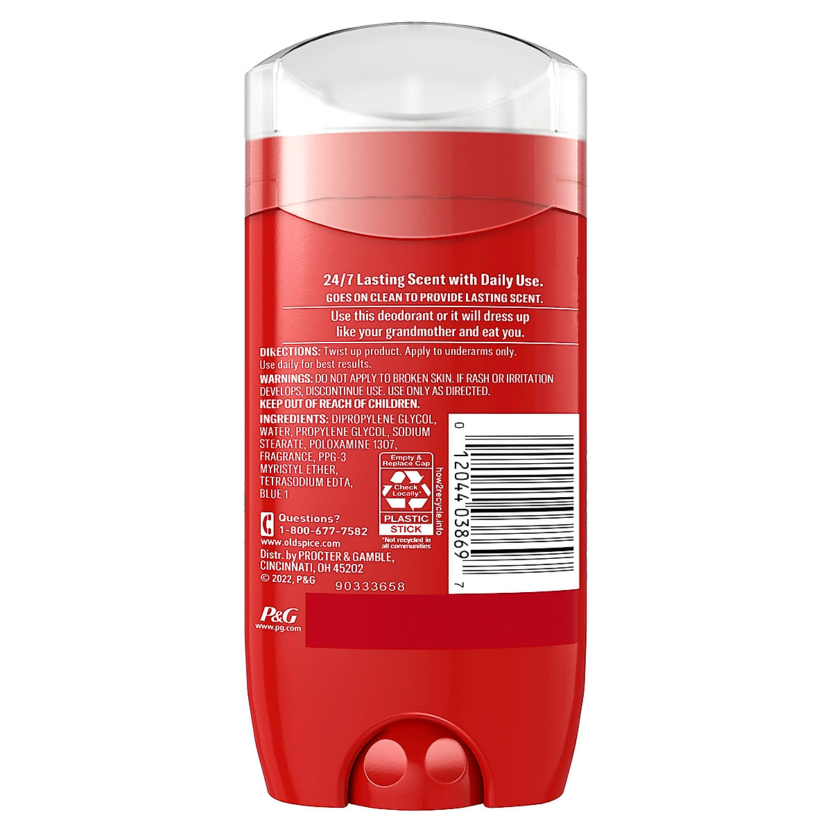 Old Spice Aluminum Free Deodorant for Men, Wolfthorn, 48 Hr. Protection, 3.0 oz