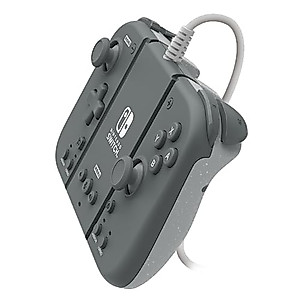 HORI Split Pad Compact Attachment Set (Slate Gray) for Nintendo Switch - Officially Licensed By Nintendo