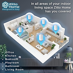 Zitto Home Fly Trap Indoor Starter Kit (1 Device & 1 Refill), Long Lasting Indoor Fly Trap for Home, Captures Flies, Moths, Fruit Flies, Gnats, Flying Insect Trap Indoor Plug in 24/7 UV Light