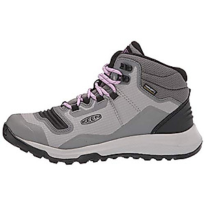 KEEN womens Tempo Flex Mid Height Lightweight Waterproof Hiking Boot, Steel Grey/African Violet, 8.5 US