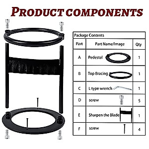 Lulu Home Hand Kindling Splitter, Cast Iron Firewood Splitting Kindling Chopper, Manual Log Wood Cutter on The Ground for Fireplace/Bonfire/Barbecue, 11.8" Dia X 13.7" H
