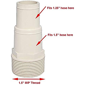 XVRTJ Parts Shop SPX1091Z7 SPX1091Z4 Combo Hose Adapter Replacement for Hayward Wide Mouth Skimmer and Chlorine Feeder (3 Pack)