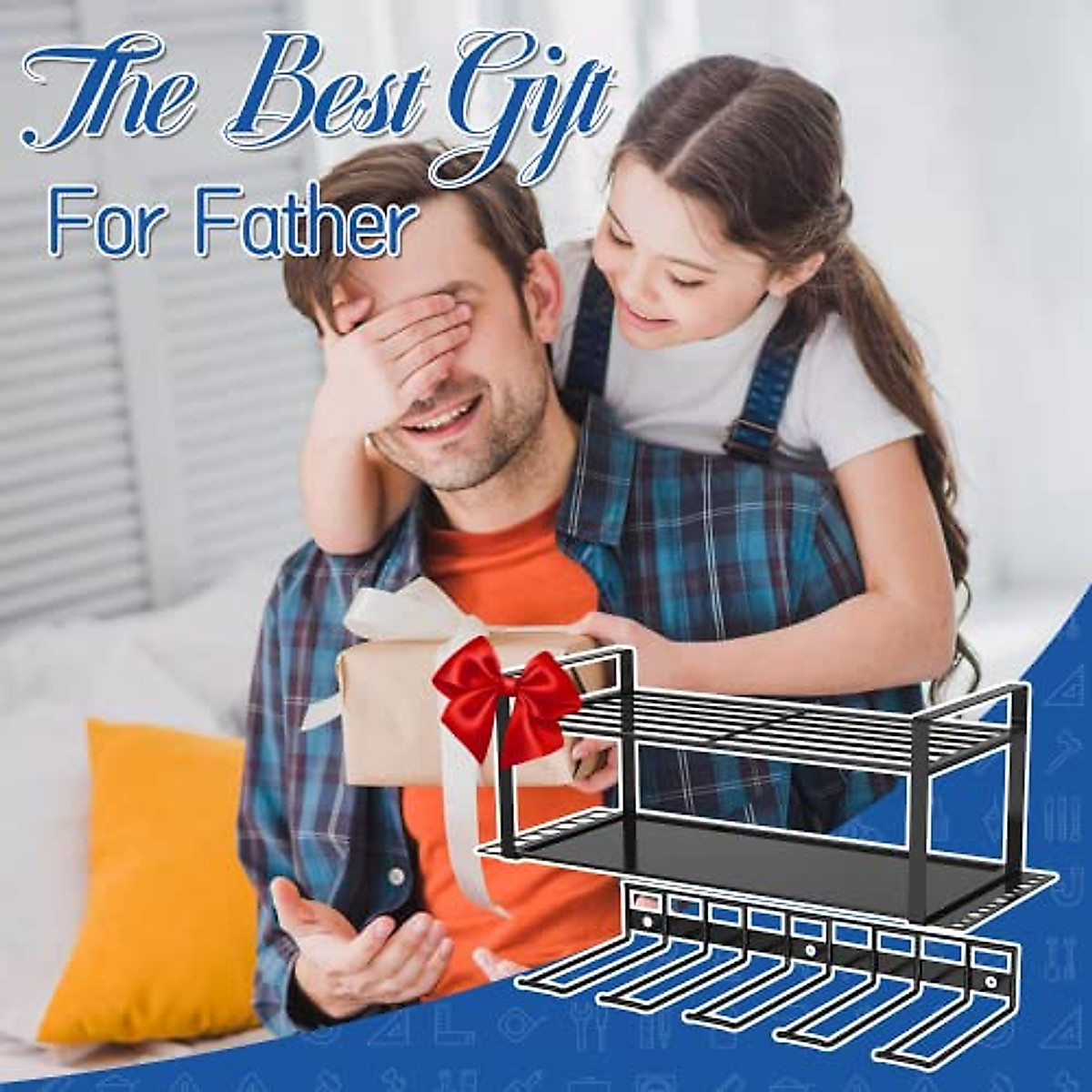 Warmodern 2Pack Power Tool Organizer, Wall Mount Garage Tool Organizers and Storage, 3 Layers Heavy Duty Drill Holder for Garage, Workshop,Father's Day Gift