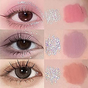 6 Colors Liquid Glitter Eyeshadow Sparkle Eye Makeup Sticks Set.Quick Drying & Easy to Apply.Pink#