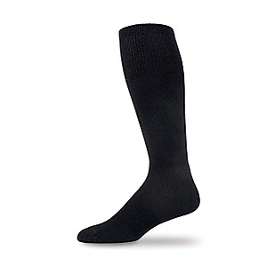 Thorlos Unisex TWL Western Thin Padded Over the Calf Sock, Black, Medium