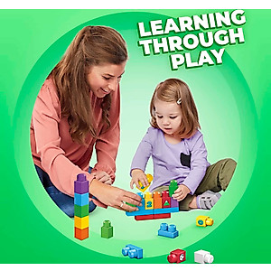 MEGA BLOKS 150 Toddlers Blocks Learning Toy Building Set, Let's Get Learning! For Toddlers 1-3