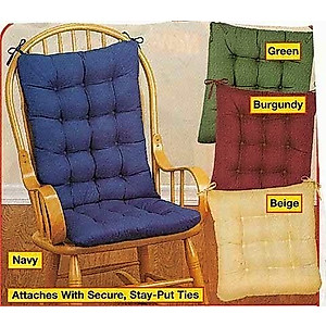 2PC. Padded Rocking Chair Cushion Set - Blue