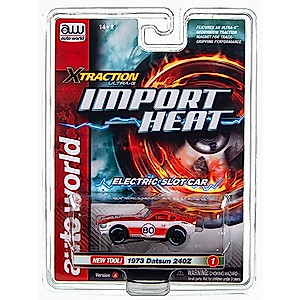 Auto World Xtraction 1973 Datsun 240Z Covered Headlights (Red) HO Scale Slot Car