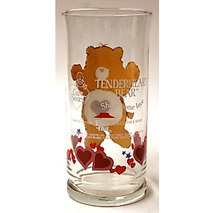 Care Bears TENDERHEART BEAR GLASS PIZZA HUT LIMITED EDITION 1983