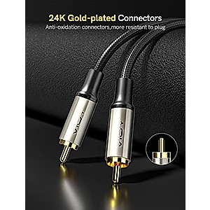 VIOY Coaxial Digital Audio Cable (3.3FT/1M), [Gold-Plated & Braided] Subwoofer Cable RCA Male to Male HiFi 5.1 SPDIF Stereo Audio Cable for Home Theater, HDTV, Amplifier Speaker Soundbar