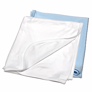 Laughing Giraffe Receiving Baby Blanket (2-Pack) (30"X 40", White/Blue)