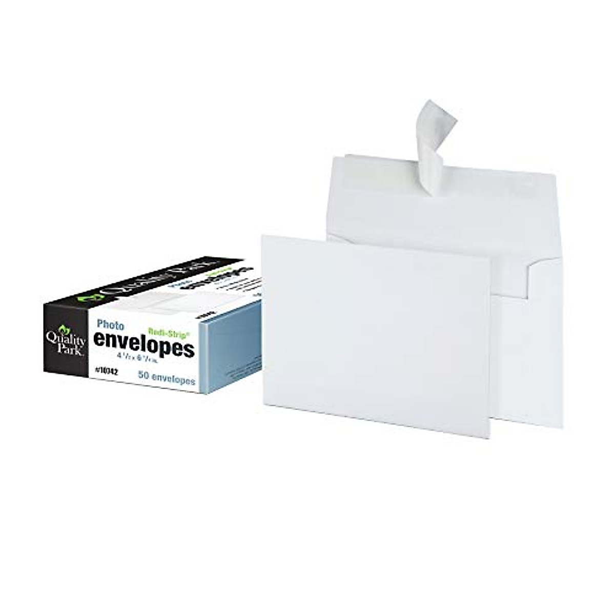Quality Park 4 x 6 Photo Envelopes, Self-Sealing, for Photos, Invitations and Announcements, 24 lb White Wove, 4-1/2 x 6-1/4 Inches, 50 per Box (QUA10742)