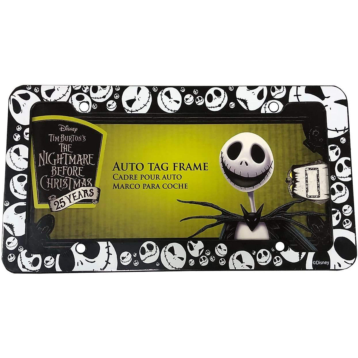Pair of Disney Nightmare Before Christmas Jack Skellington Plastic License Plate Frame