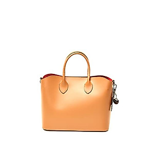 Robin Lisa New York Luxury Handbags for Women | Hand-made in Italy, Genuine Leather Madison Tote Bag (Camel)