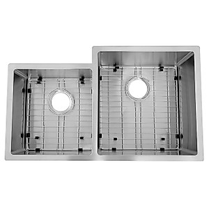 ZLINE 32" Jackson Undermount Double Bowl Stainless Steel Kitchen Sink with Bottom Grid (SRDL-32)