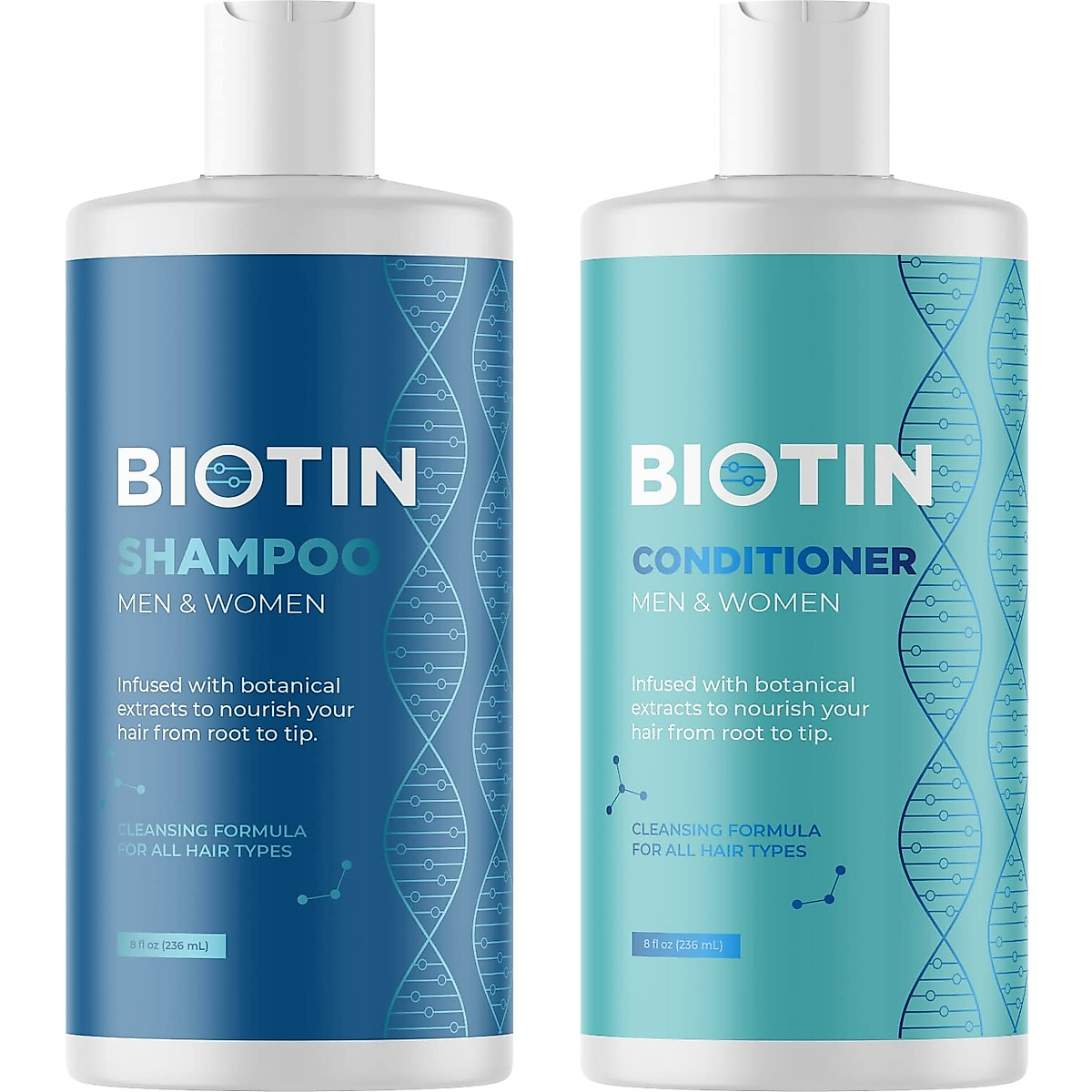 Hair Thickening Products for Women and Men - Sulfate Free Hair Thickening Shampoo and Biotin Hair Growth Conditioner plus Hair Oil for Dry Damaged Hair and Growth with Rosemary Oil for Hair Growth