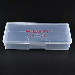 Airgoesin 3 Makeup Cosmetic Travel Organizer Storage Container Case Pencil Box for Stationery Brushes Pills Supplements Portable 7.3 in x 2.8 in x 1.4 in