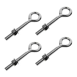 US Cargo Control 3/8" x 6" Stainless Steel Type 316 Welded Eye Bolt - 4 Pack