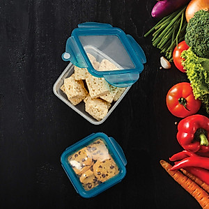 Handy Gourmet Flexi-Top Reusable Containers, BPA Free - Square, Set of 2