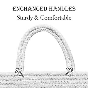 UFREE Extra Large Cotton Rope Basket XXXLarge, Wide 21.7'13.8' Decorative Laundry Hamper Basket Tall Blanket Storage Basket for Living Room Large Blanket Basket